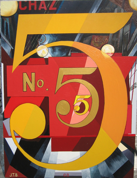 Painting Process | Figure Five in Gold - BORBAY